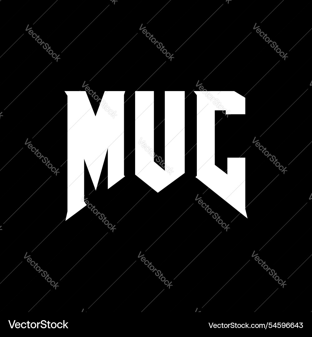 Muc letter logo design for technology company Vector Image