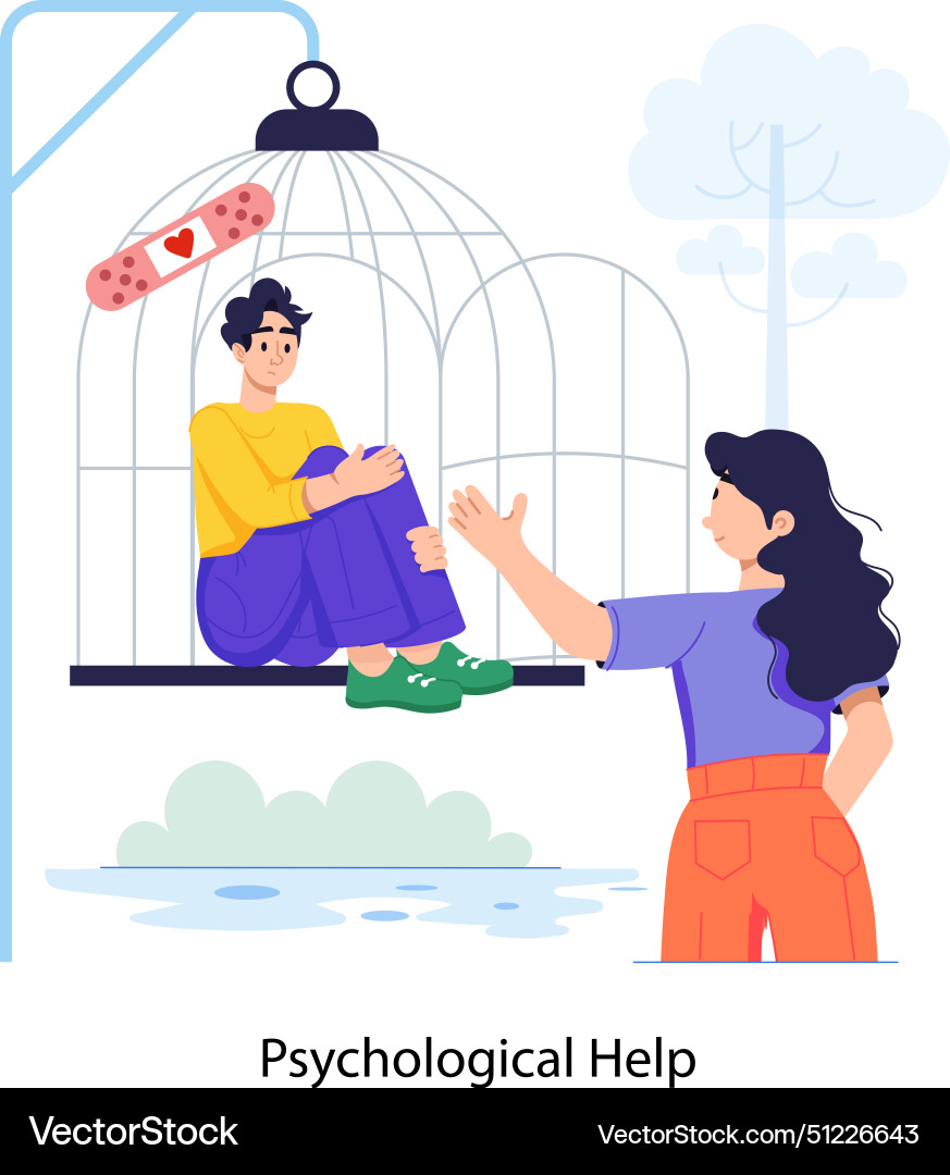 Psychological help Royalty Free Vector Image - VectorStock