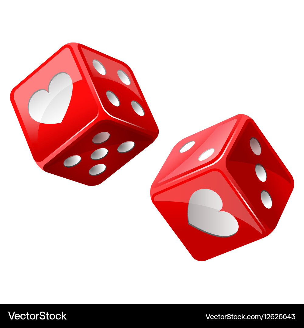 Red Dice Set Royalty Free Vector Image - VectorStock