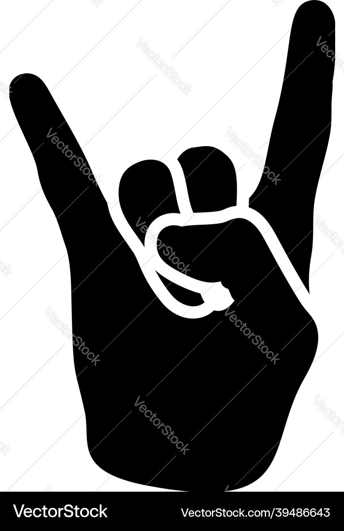 Rock hand icon Royalty Free Vector Image - VectorStock