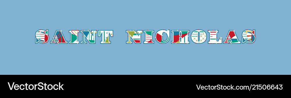 Saint nicholas concept word art Royalty Free Vector Image