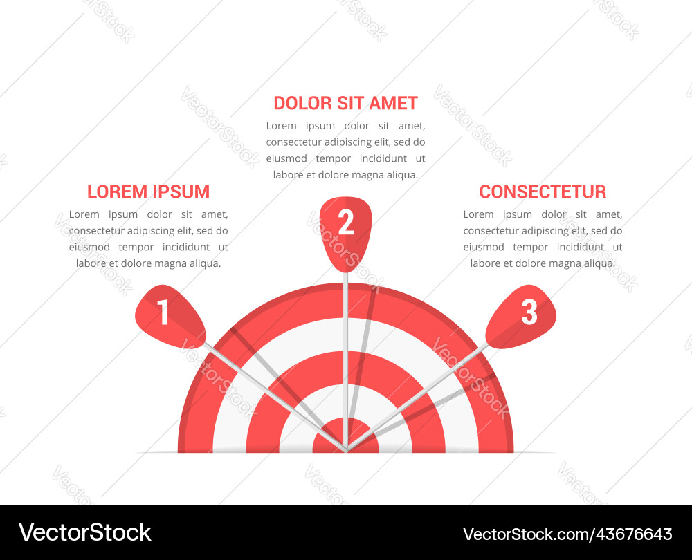 Target with three arrows Royalty Free Vector Image