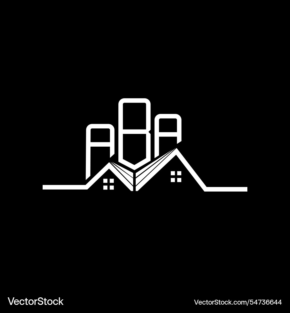Aba logo design simple and modern Royalty Free Vector Image