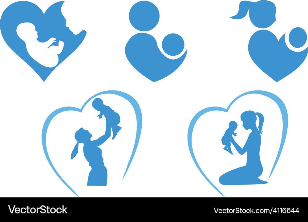 Blue mother icon Royalty Free Vector Image - VectorStock