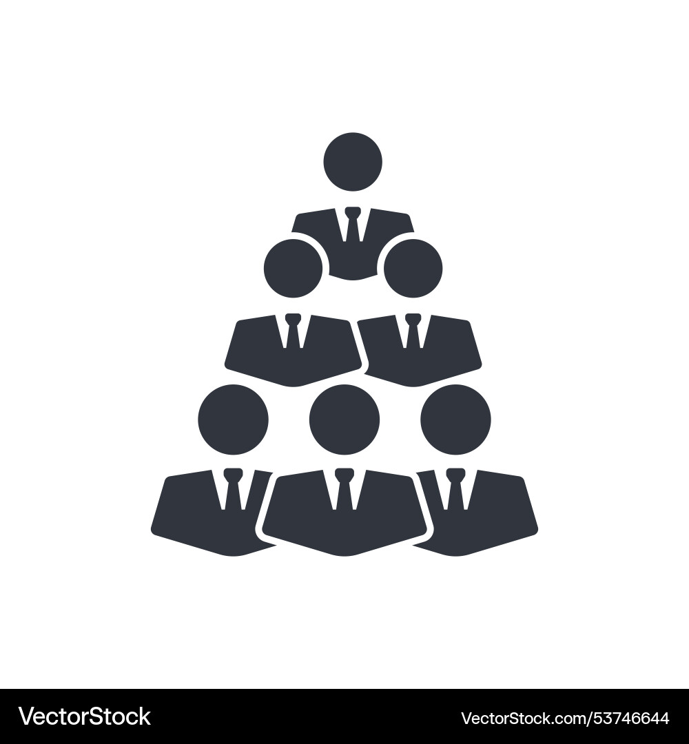 Businesspeople pyramid structure Royalty Free Vector Image