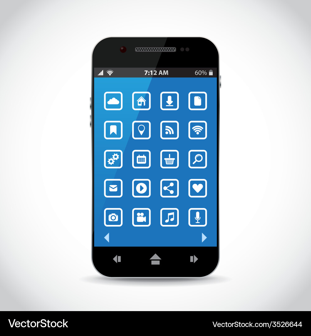Cellphone apps Royalty Free Vector Image - VectorStock