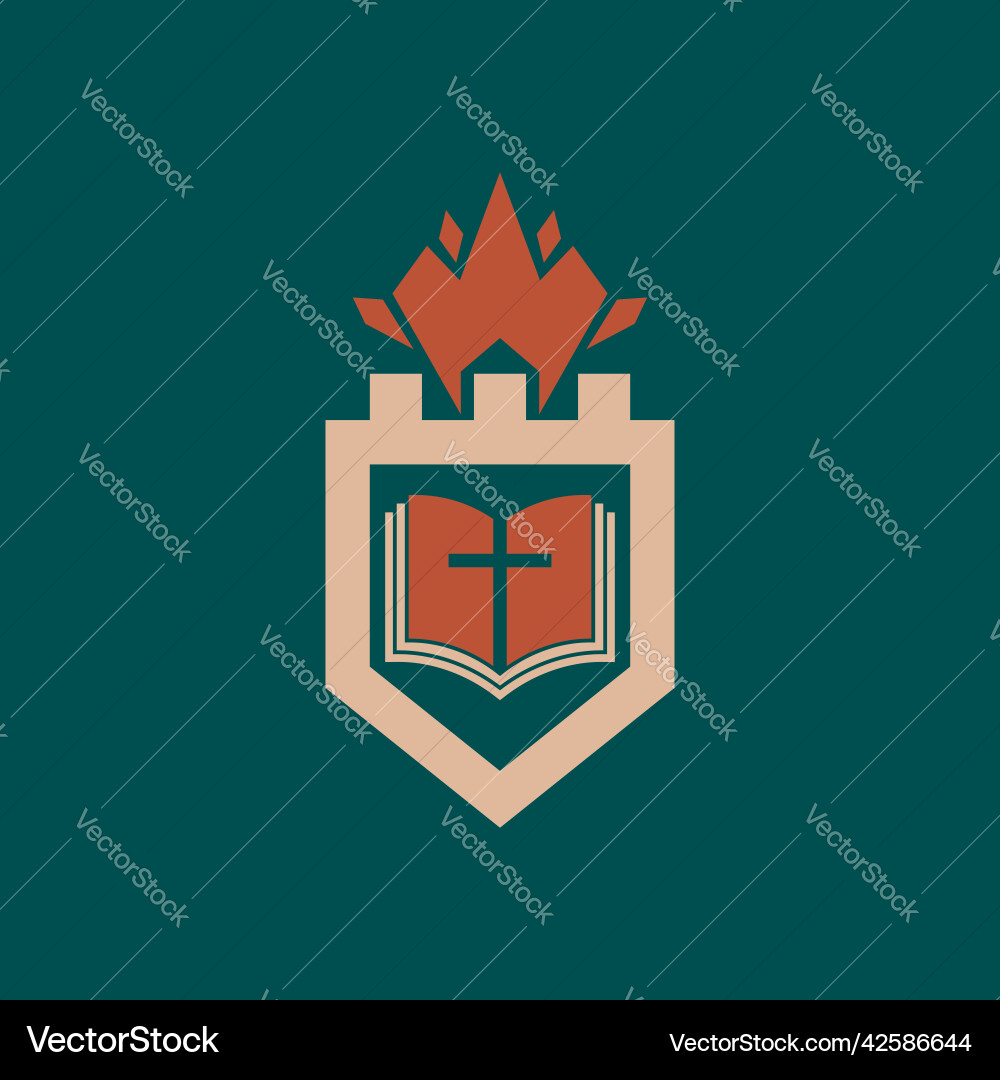 Christian church logo Royalty Free Vector Image