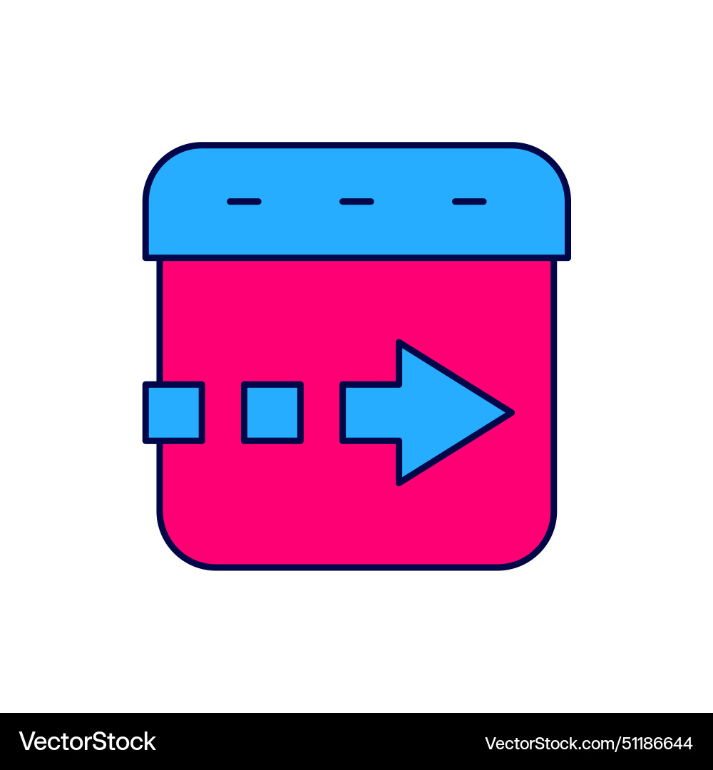 Filled outline time flies on the clock icon Vector Image