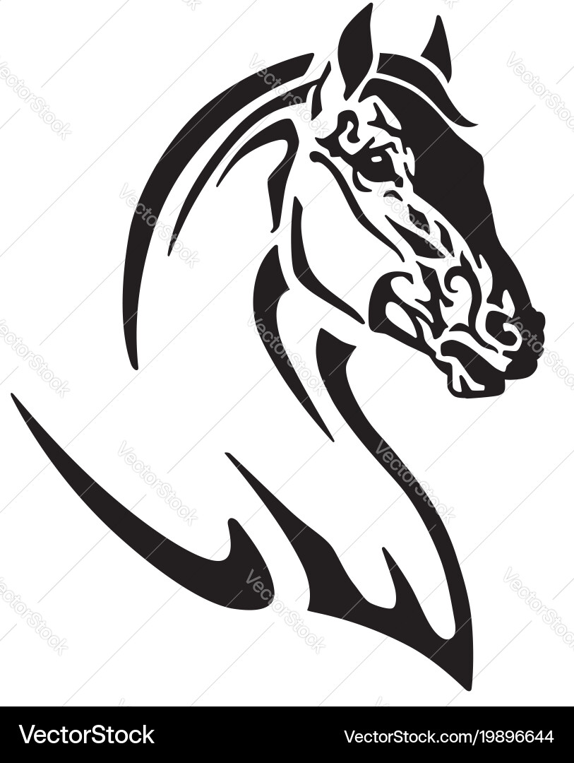 Horse head logo Royalty Free Vector Image - VectorStock