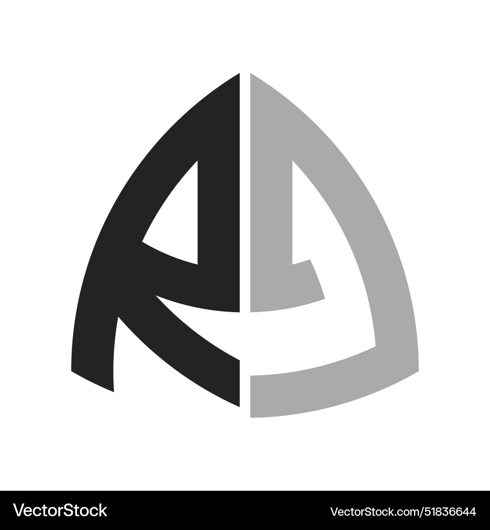 Modern creative rj logo design letter icon Vector Image