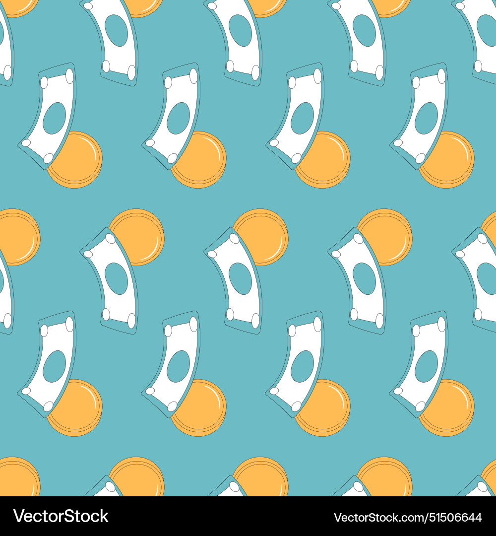 Money seamless pattern finance endless background Vector Image