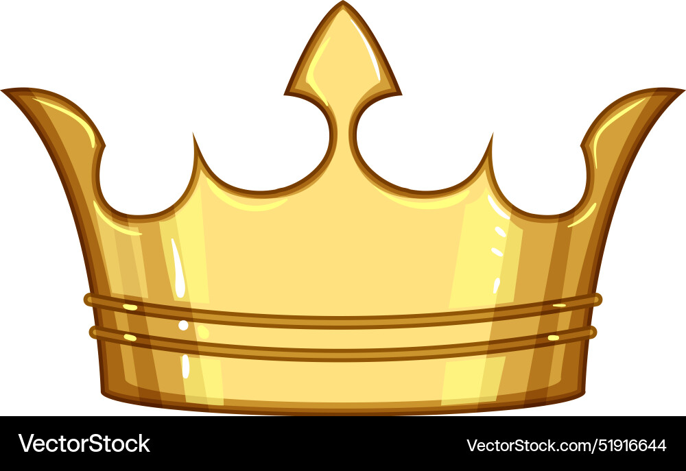 Prince golden crown cartoon Royalty Free Vector Image
