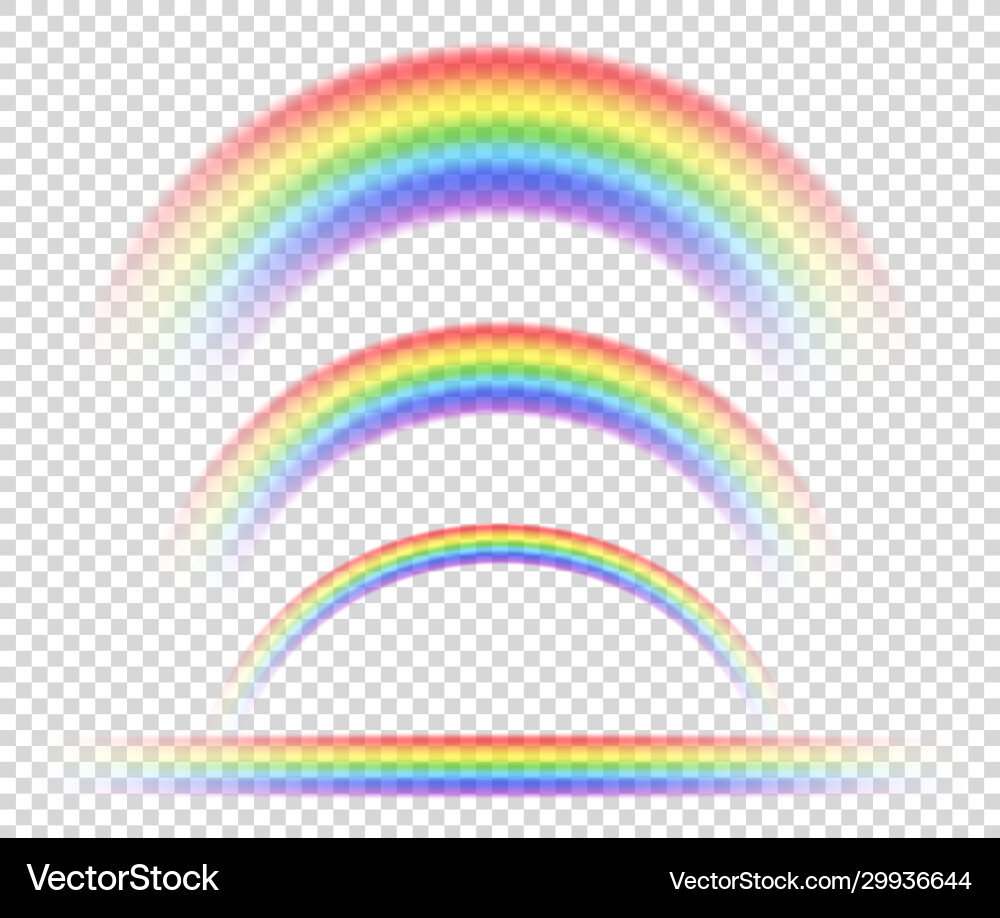 Rainbow on a transparent background Royalty Free Vector