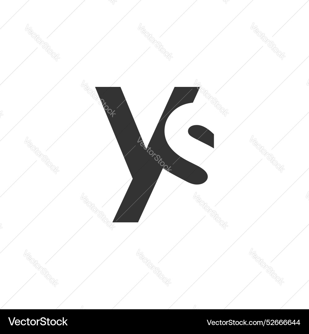 Ys creative geometric initial based modern and Vector Image