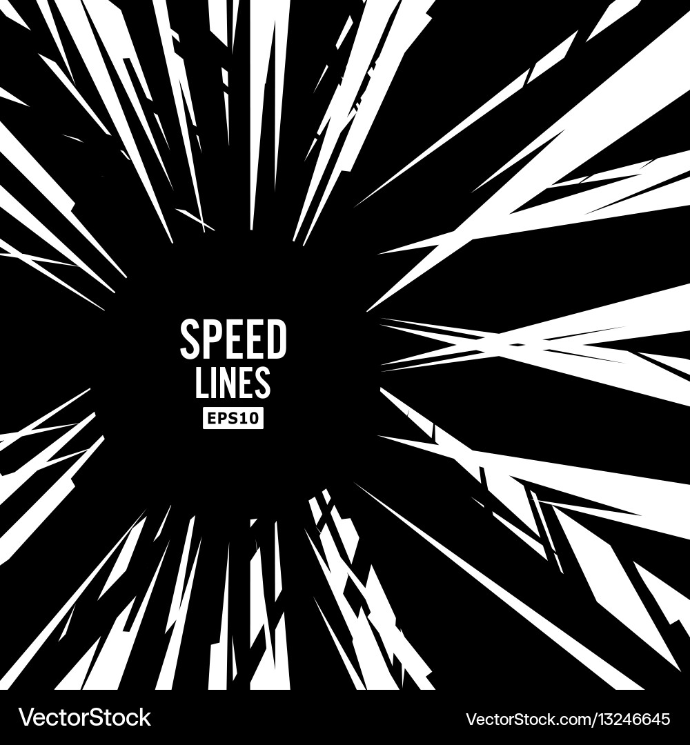 Comic speed lines graphic explosion Royalty Free Vector