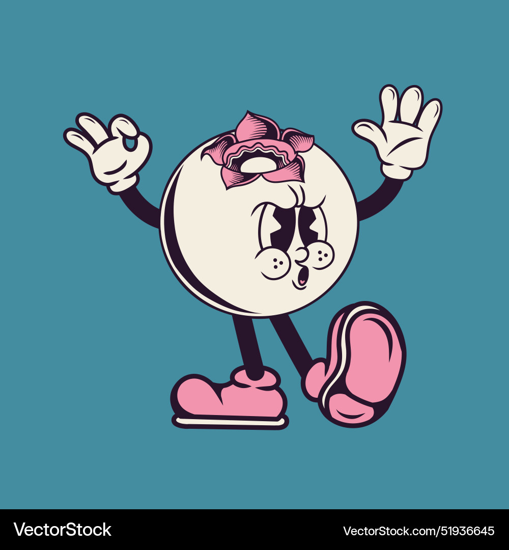 Retro character design from blueberries Royalty Free Vector