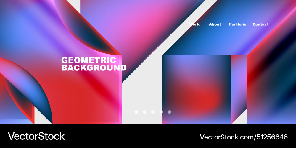 Abstract geometric shapes web design page Vector Image