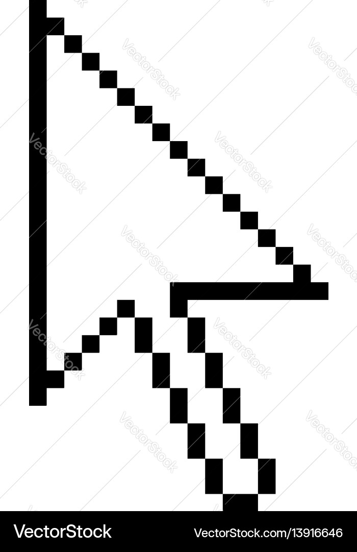 Computer cursor arrow indicator sign Royalty Free Vector