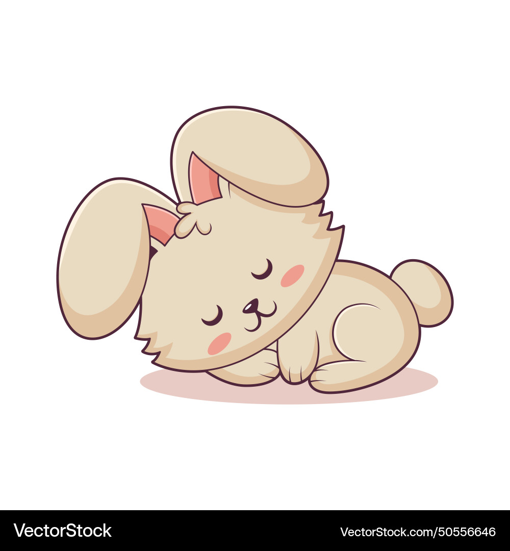 Cute bunny character design Royalty Free Vector Image