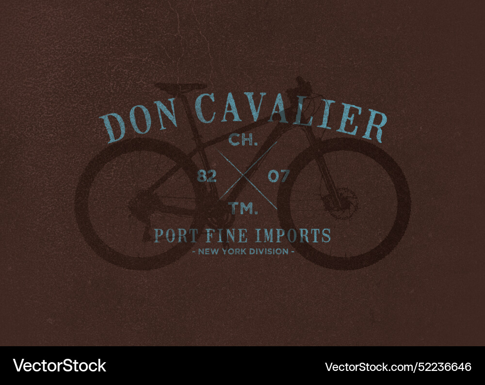 Don cavalier texture effect - text style Vector Image