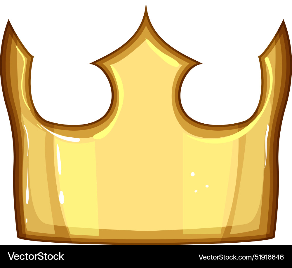 Gold golden crown cartoon Royalty Free Vector Image