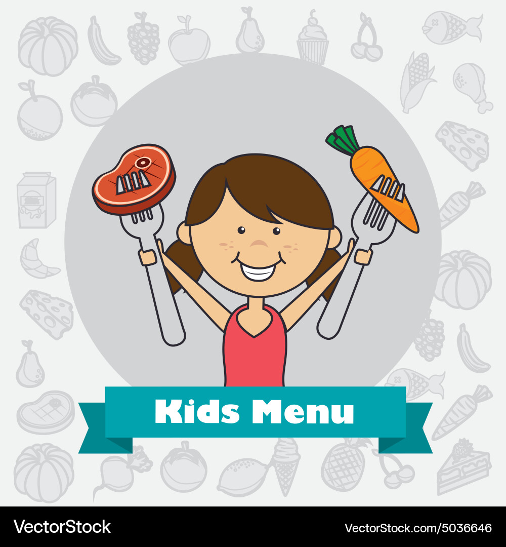 Kids food design Royalty Free Vector Image - VectorStock