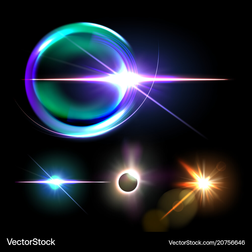 Lens lighting effects Royalty Free Vector Image