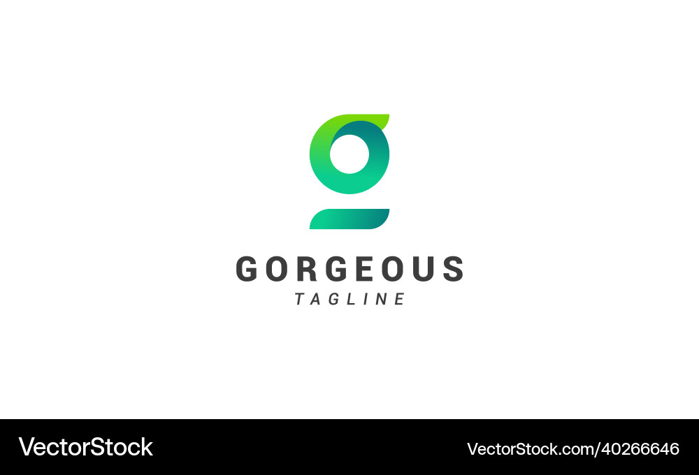 Letter g creative 3d green colour natural logo Vector Image