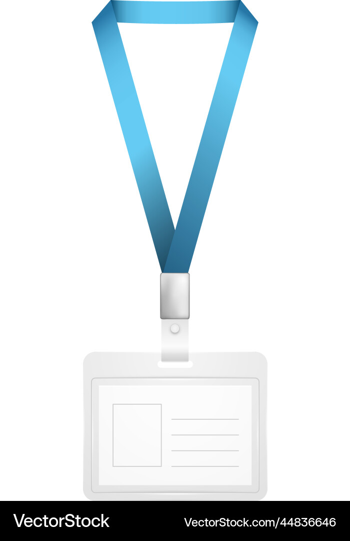 Realistic name tag blank id badge mockup Vector Image