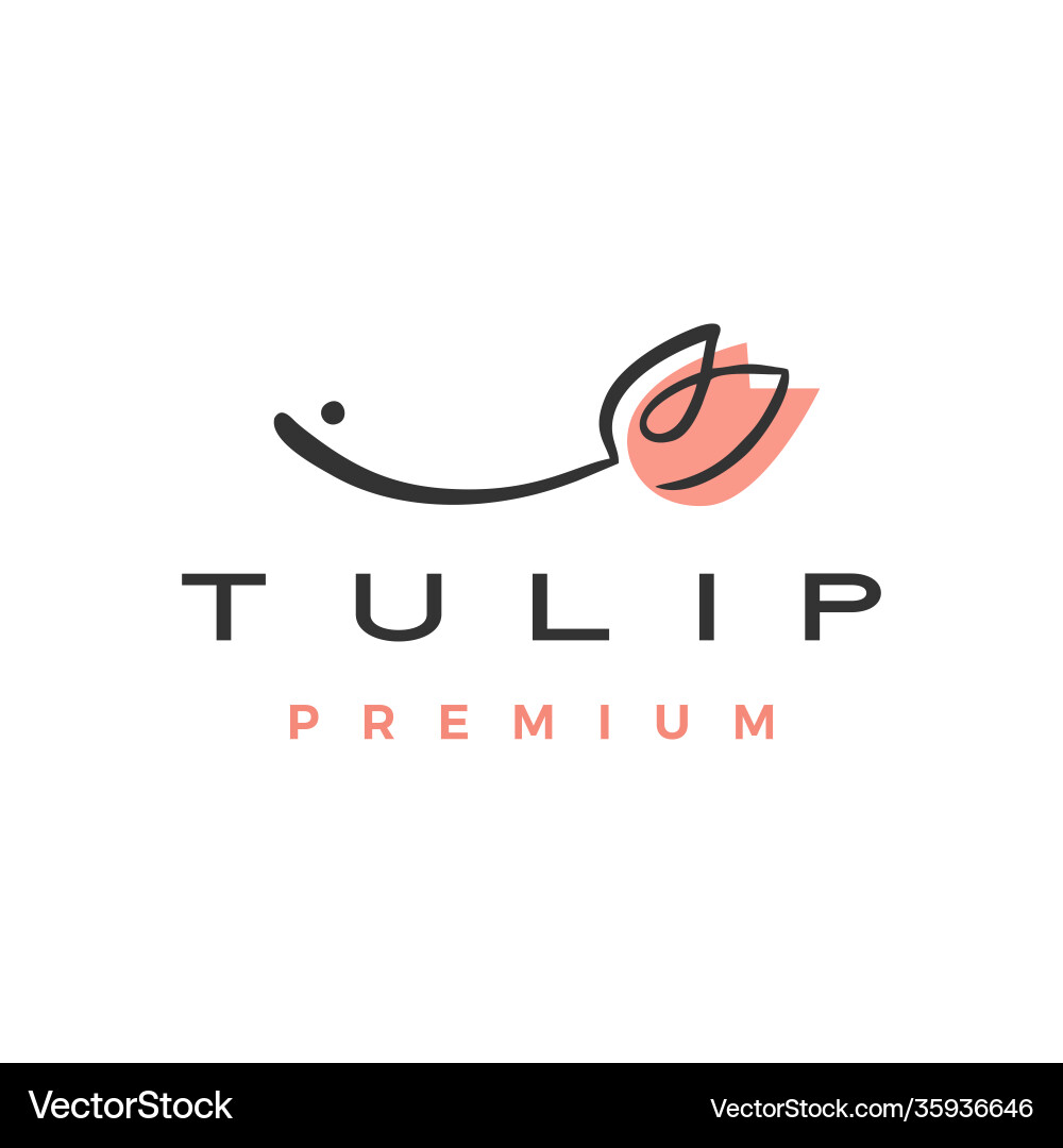 Tulip flower logo icon Royalty Free Vector Image