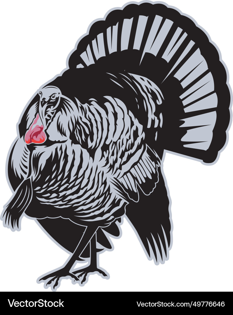 Turkey hunting logo image Royalty Free Vector Image