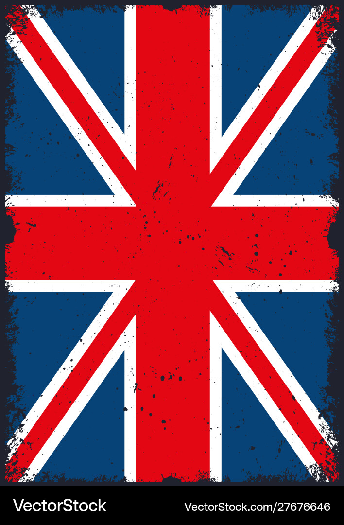United kingdom flag vertical template Royalty Free Vector