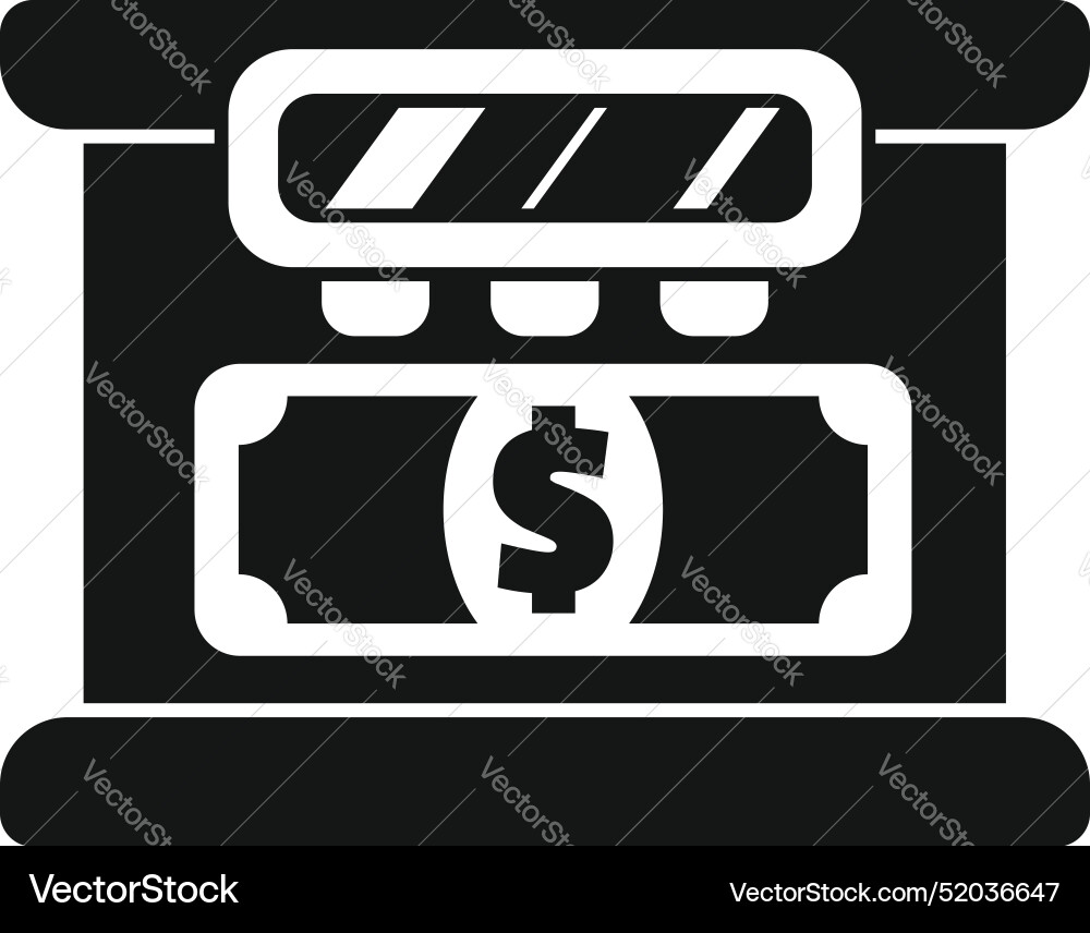 Atm cash machine accepting money icon Royalty Free Vector