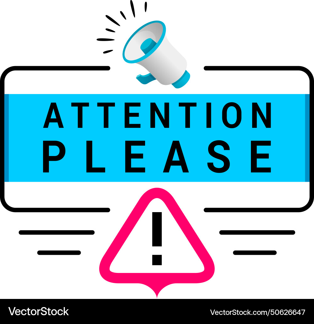 Attention please priority information important Vector Image