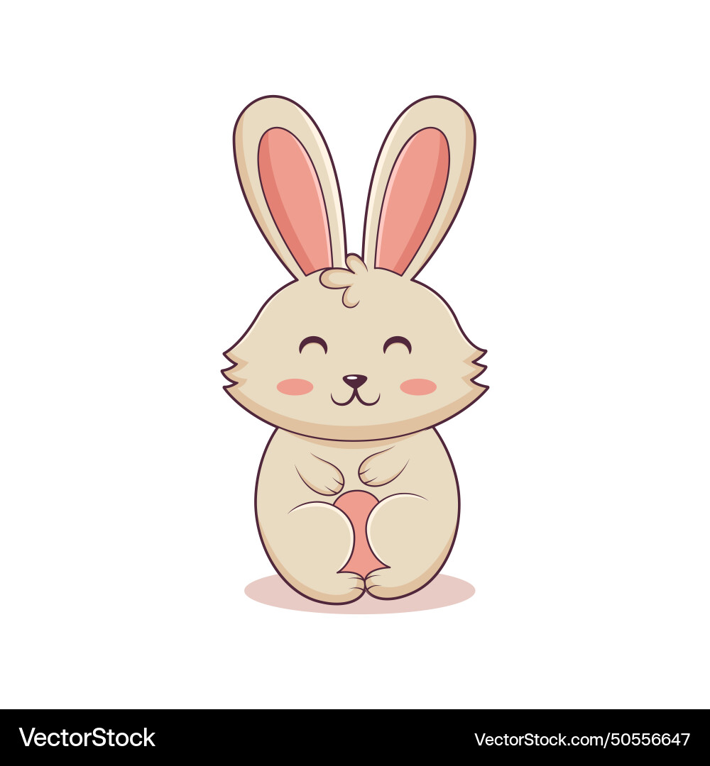 Cute bunny character design Royalty Free Vector Image