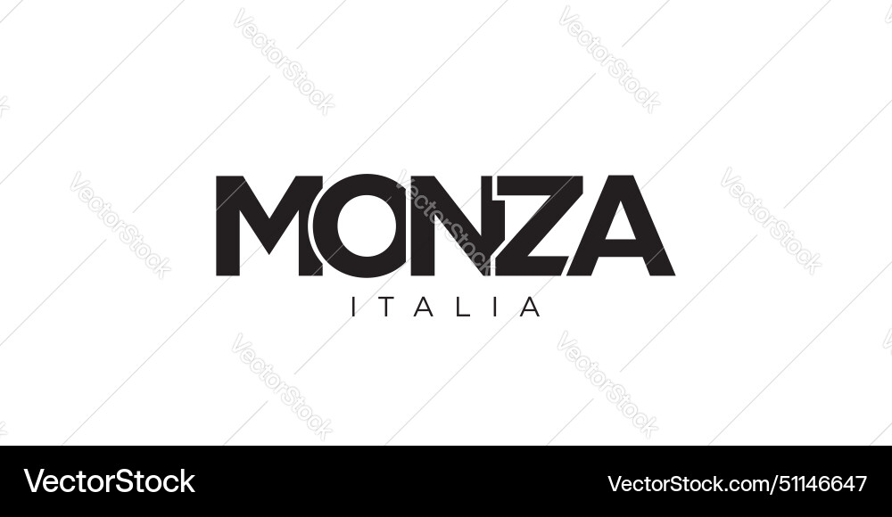Monza in the italia emblem the design features a Vector Image