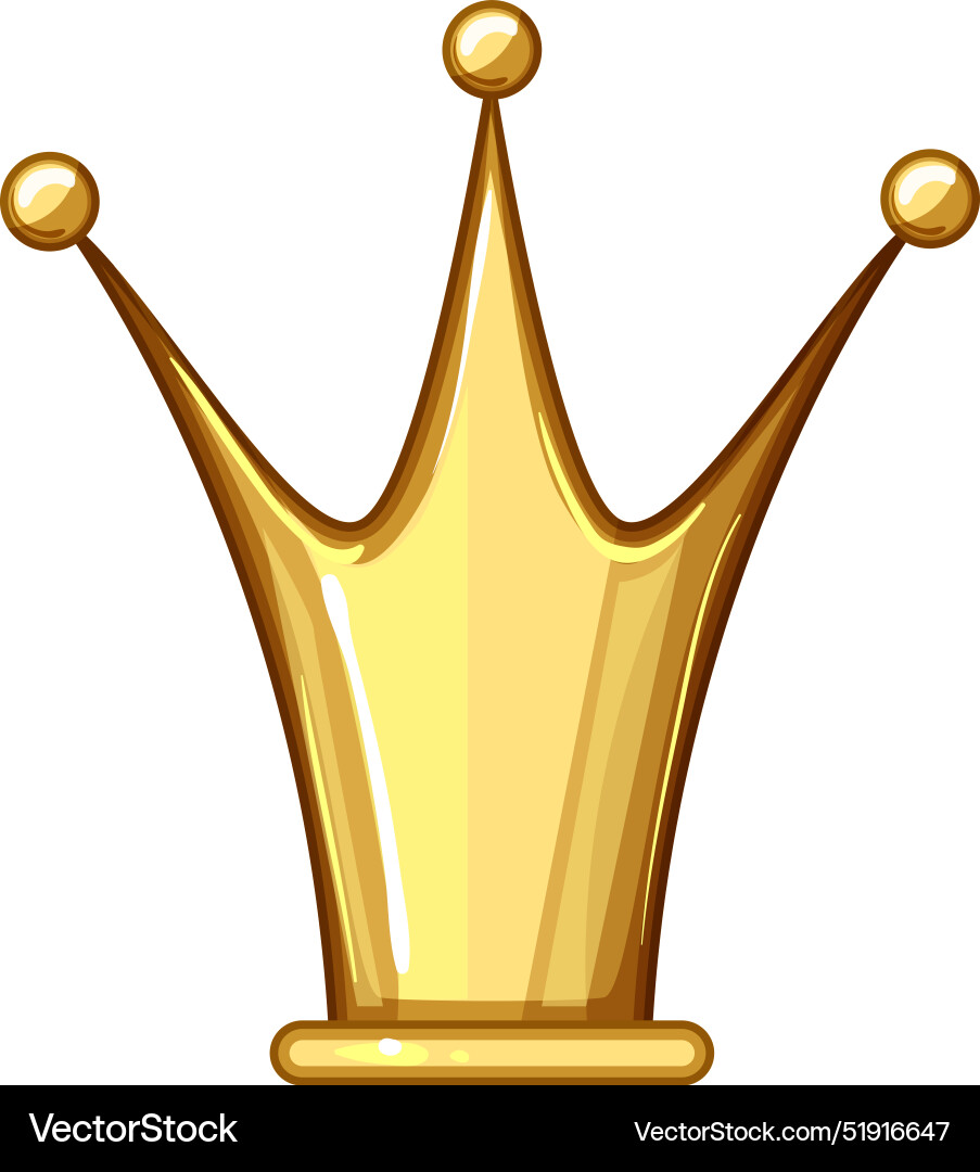 Queen golden crown cartoon Royalty Free Vector Image