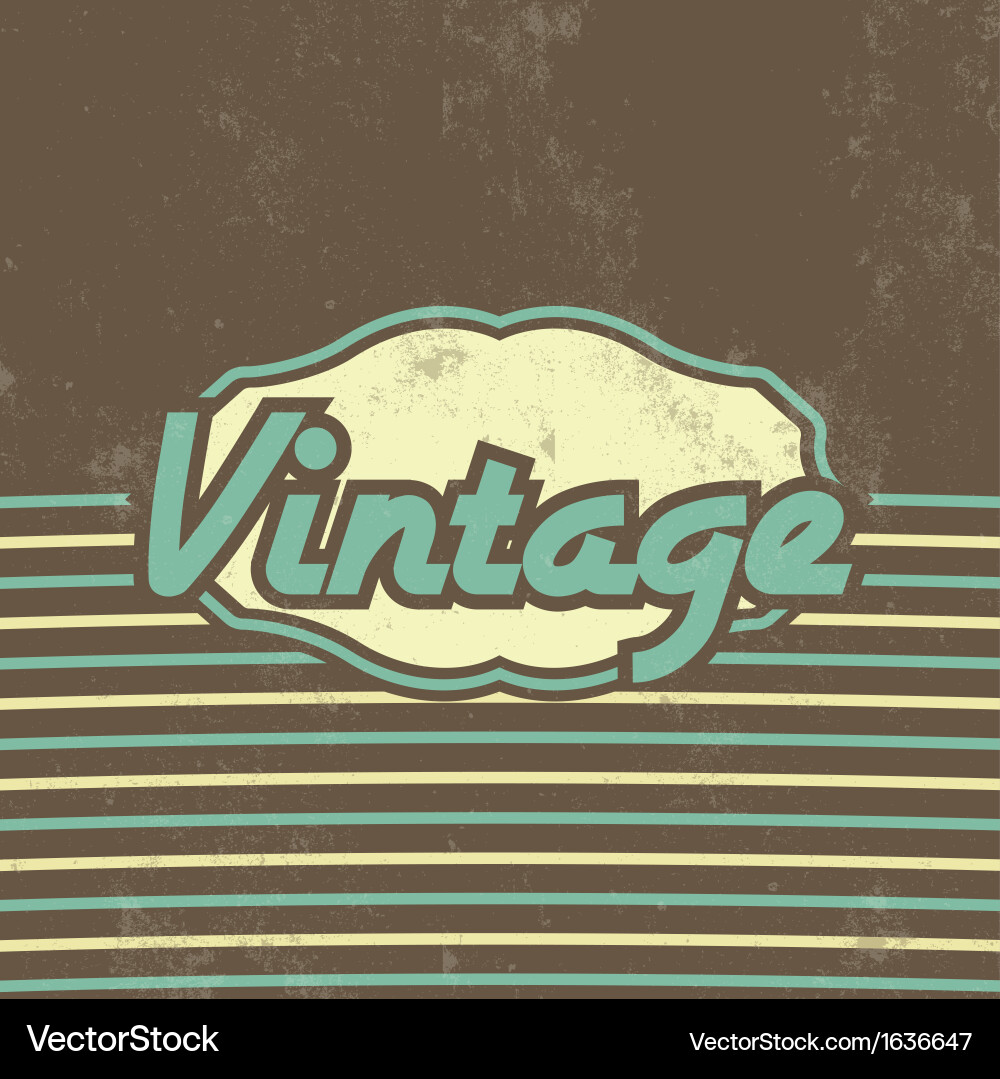 Retro template design vintage background Vector Image