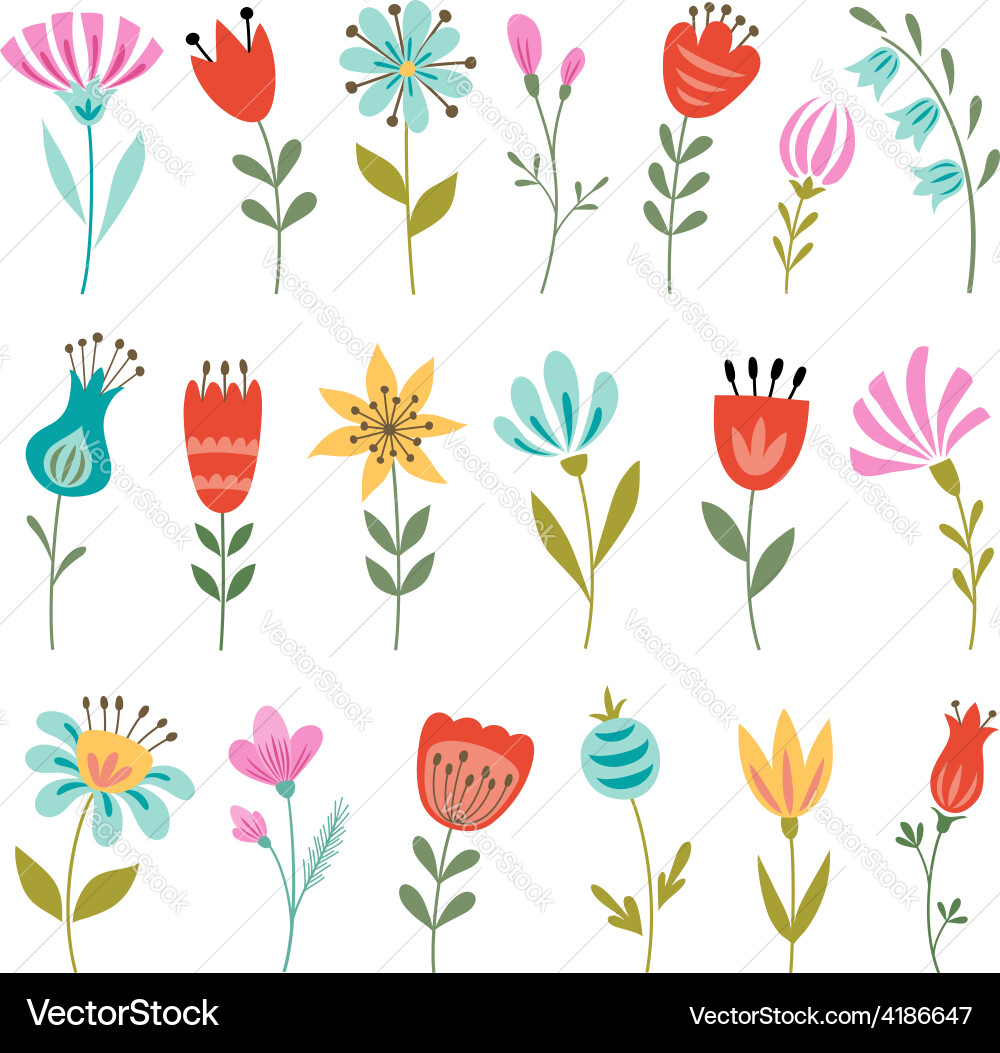Spring flowers Royalty Free Vector Image - VectorStock
