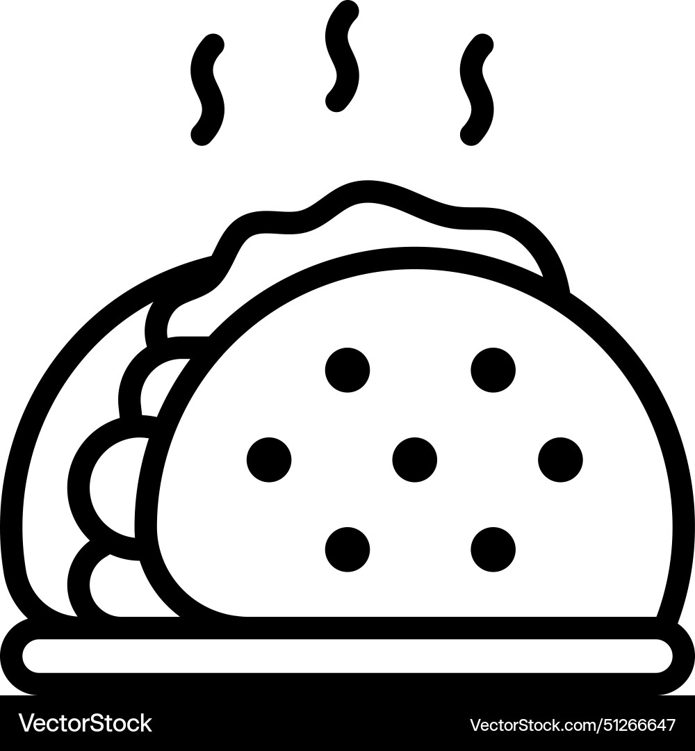 Taco icon Royalty Free Vector Image - VectorStock