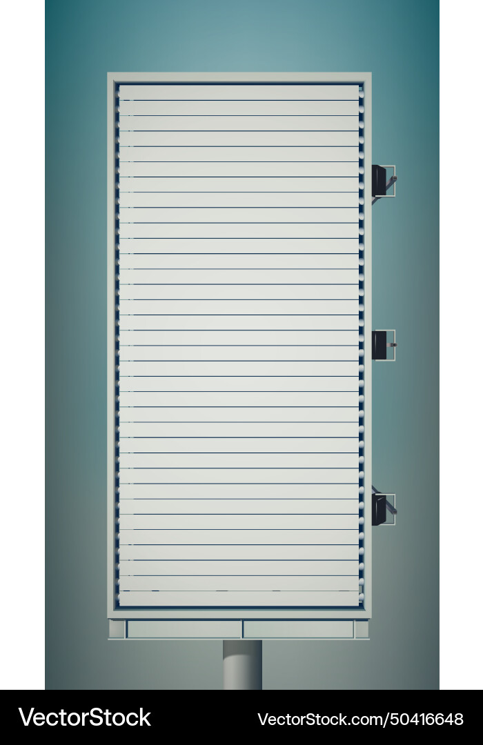 Back view blank vertical billboard Royalty Free Vector Image