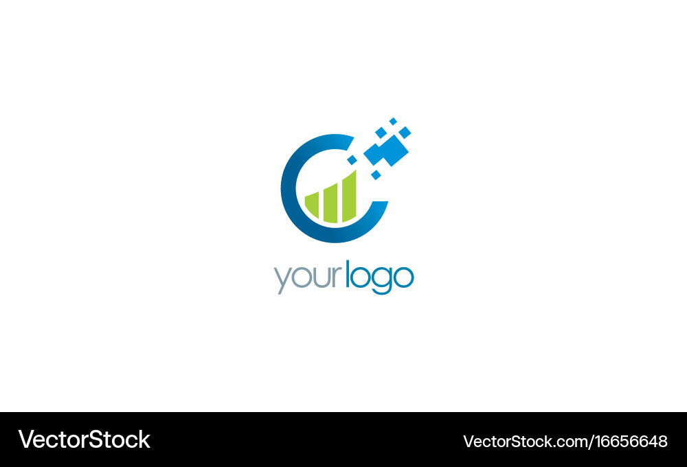 Business finance chart progress logo Royalty Free Vector