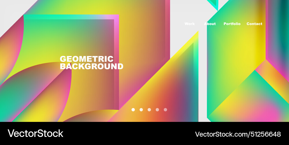 Colorful gradients with abstract geometric shapes Vector Image