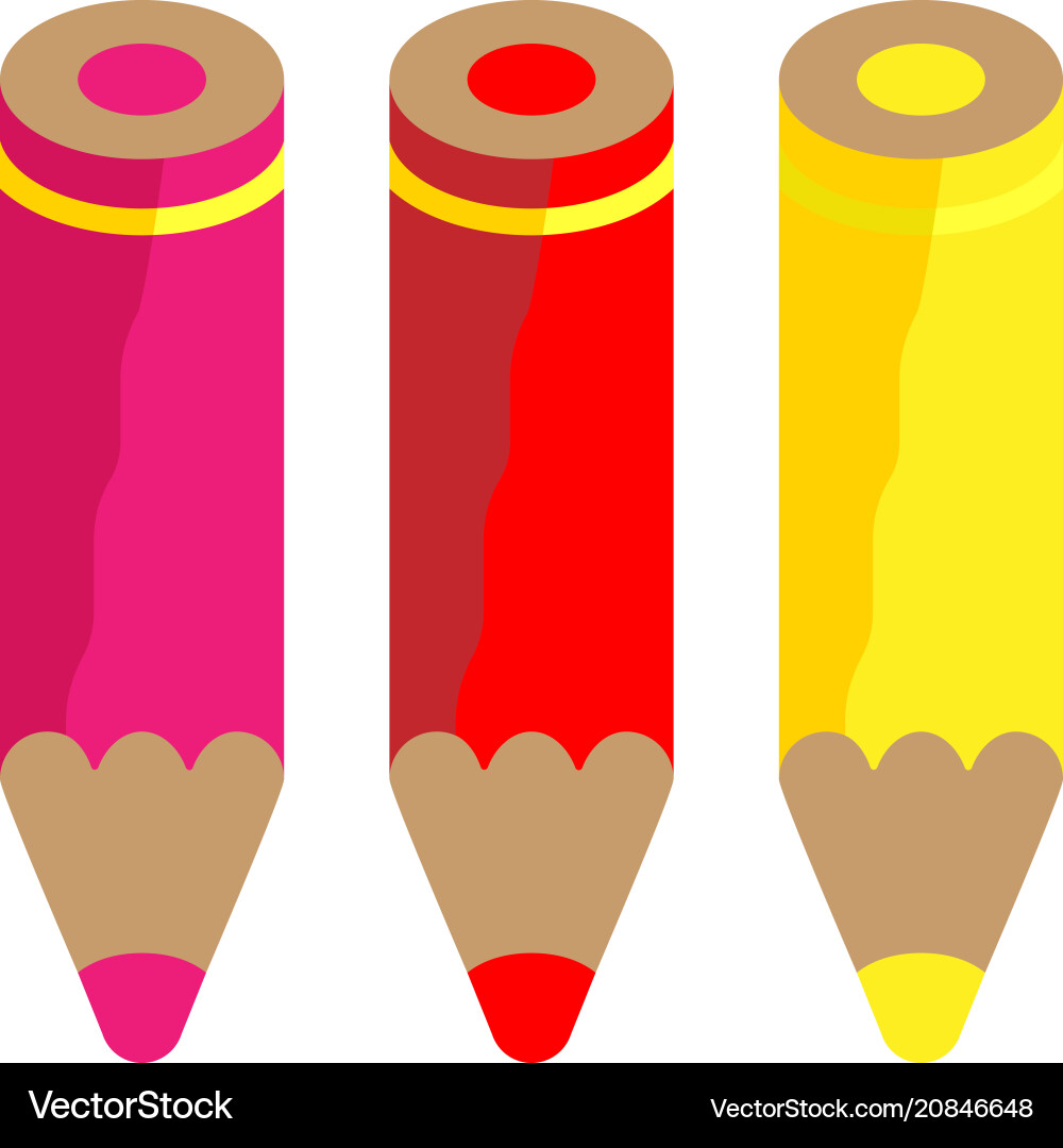 Colorful Pencils Set Royalty Free Vector Image