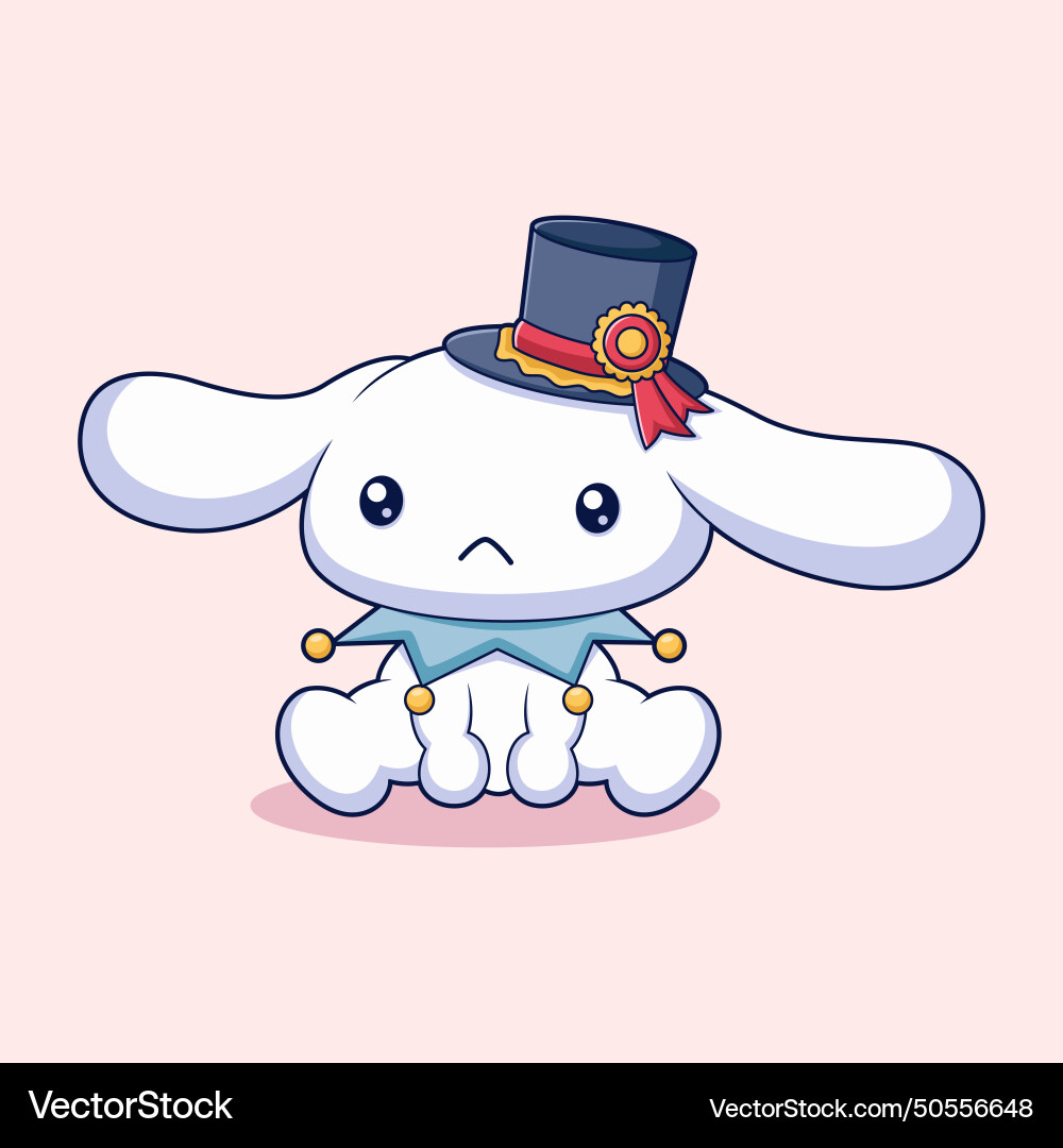 Cute bunny character design Royalty Free Vector Image