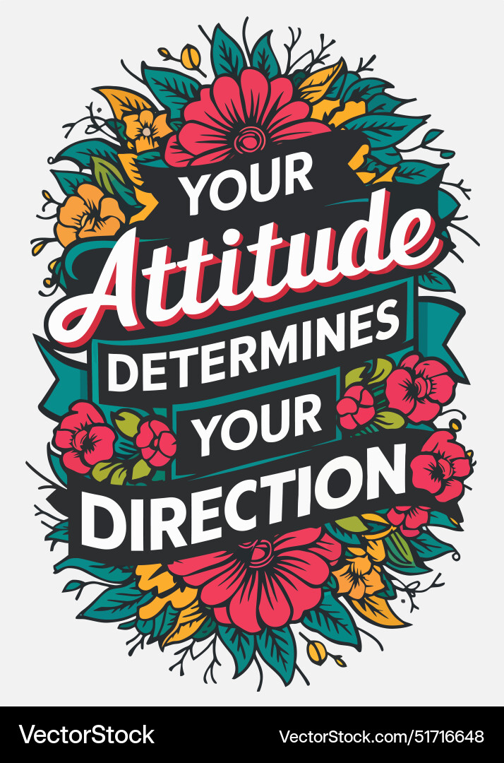 Floral Attitude Direction Royalty Free Vector Image