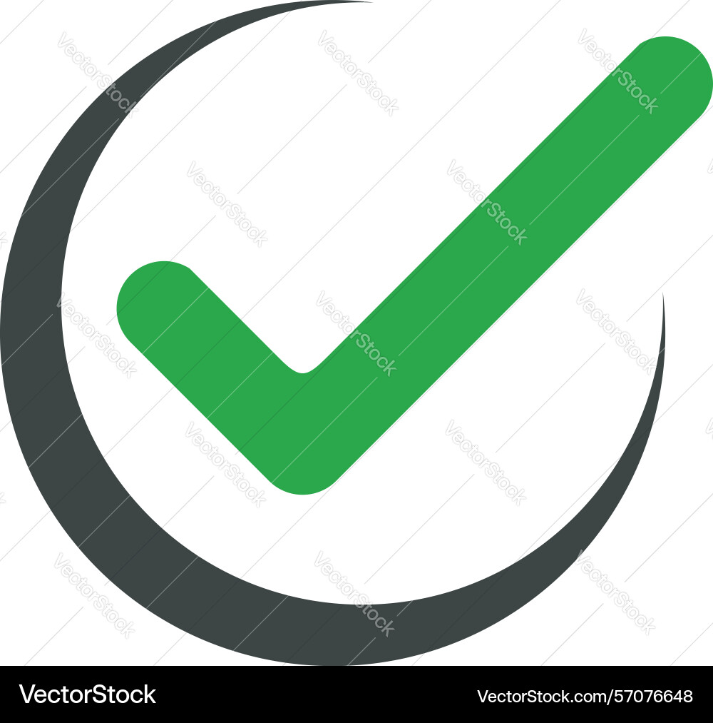 Green check mark logo template design eps 10 Vector Image