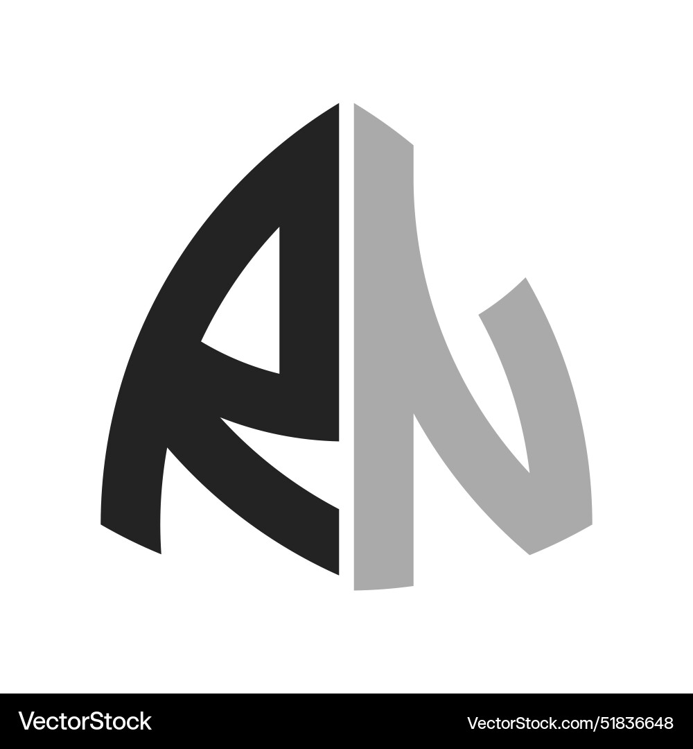Modern creative rn logo design letter icon Vector Image