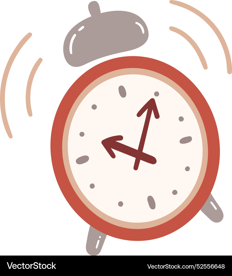 Ringing alarm clock Royalty Free Vector Image - VectorStock