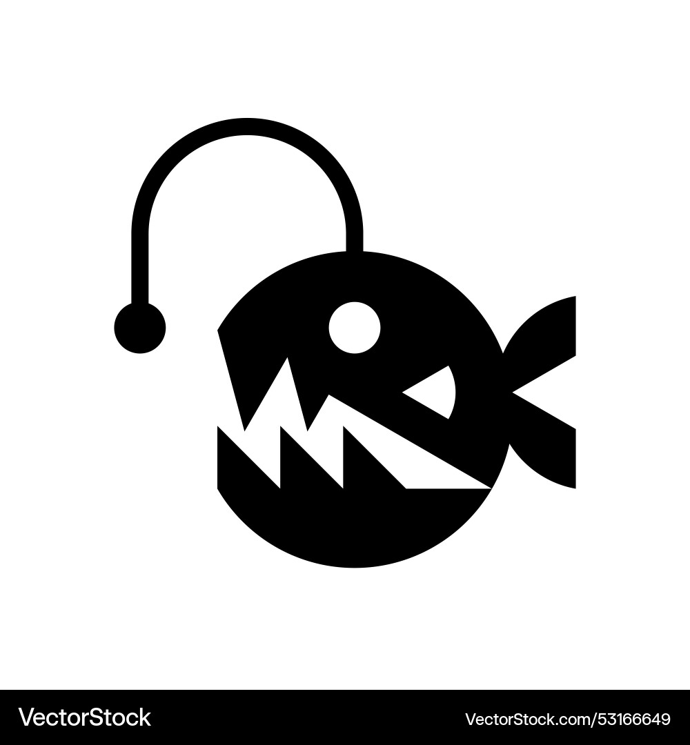 Anglerfish logo Royalty Free Vector Image - VectorStock